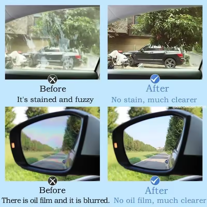 Car Glass Polishing Compound Windshield Cleaner Glass Oil Film Remover ...